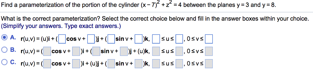Solved Find a parameterization of the portion of the | Chegg.com