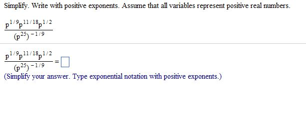 Solved Simplify. Write with positive exponents. Assume that | Chegg.com