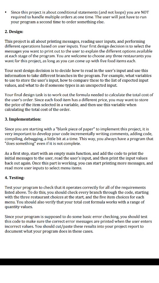 Solved 1. Problem Statement: The goal of this programming | Chegg.com