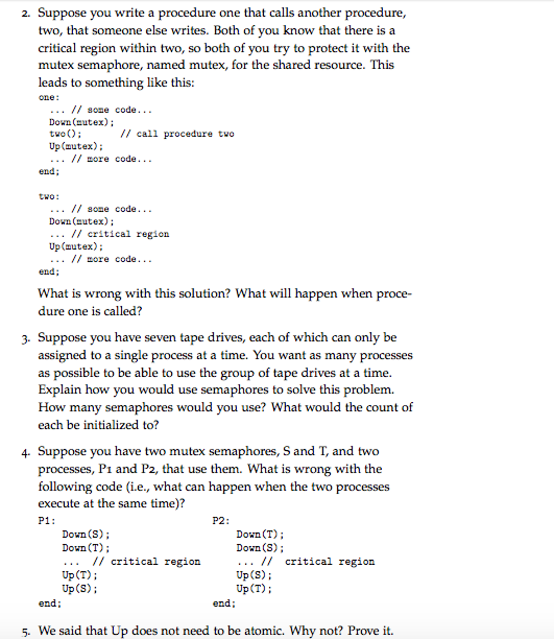 Solved Process Synchronization Semaphores 