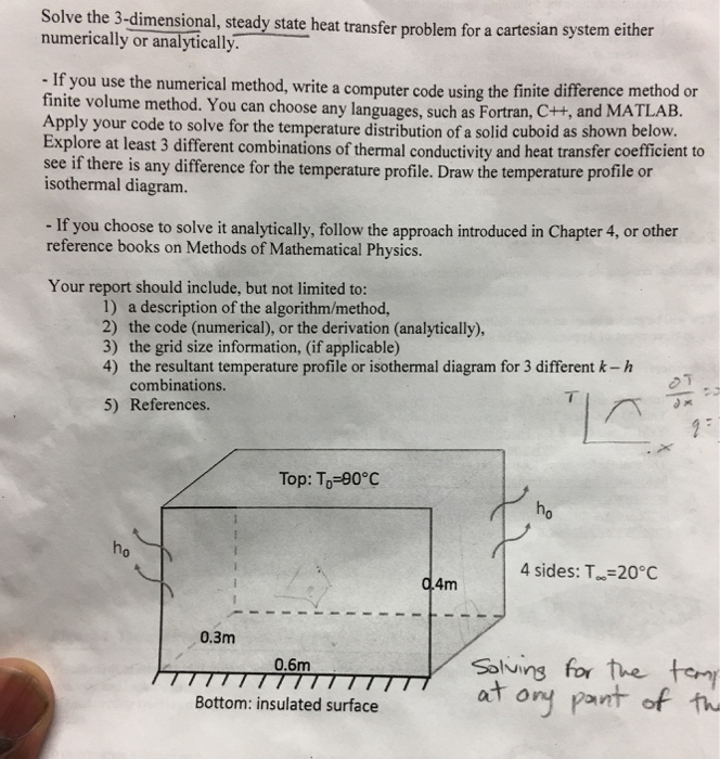 Solved I only need the finite difference Matlab code for | Chegg.com