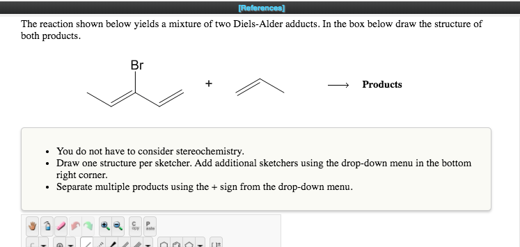 Solved References] The reaction shown below yields a mixture | Chegg.com