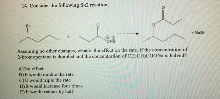 Solved Consider the following S_N2 reaction. Assuming no | Chegg.com