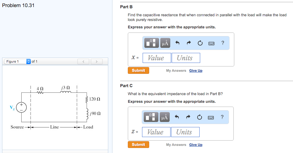 Solved Problem 10.31 Part B Find the capacitive reactance | Chegg.com