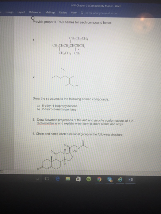 Solved Provide proper IUPAC names for each compound below. | Chegg.com