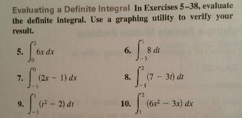Solved Evaluating a Definite Integral In Exercises 5-38, | Chegg.com