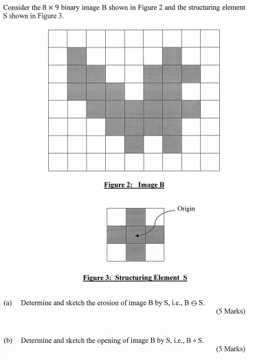 Solved Consider The 8 X 9 Binary Image B Shown In Figure 2 7486