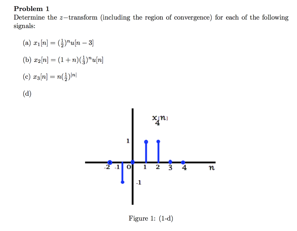Solved: Determine The Z-transform (including The Region Of... | Chegg.com