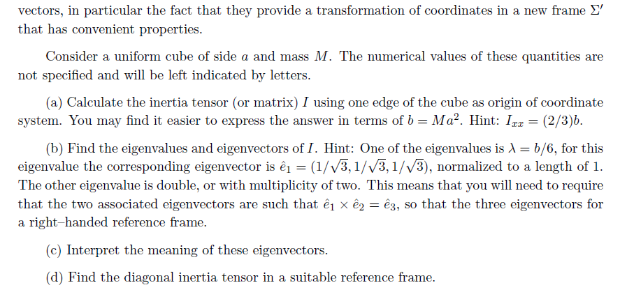 Solved vectors, in particular the fact that they provide a | Chegg.com