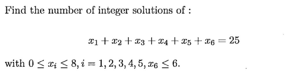 Solved Find the number of integer solutions of X1 + X2 +X3 + | Chegg.com