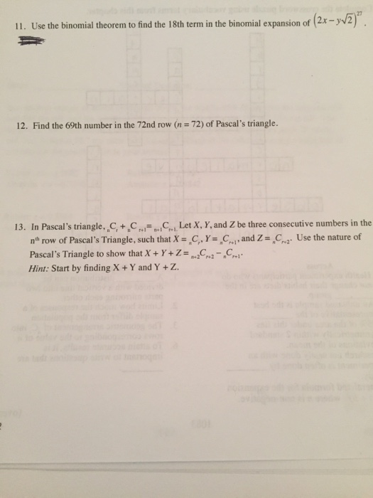 Solved Use the binomial theorem to find the 18th term in the | Chegg.com