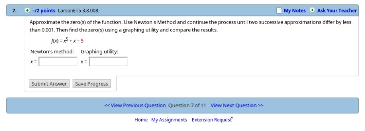 Solved Approximate the zeros of a function. Use Newtons | Chegg.com