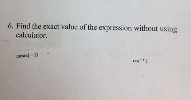 Solved Find the exact value of the expression without using | Chegg.com