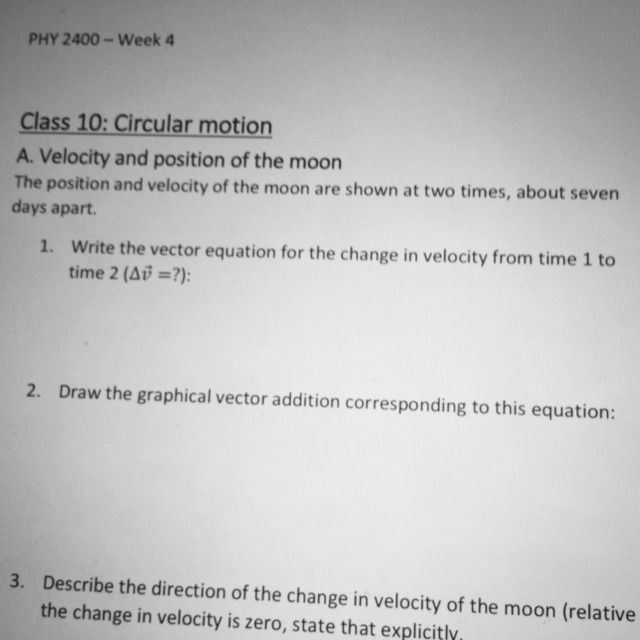 Velocity and position of the moon The position and | Chegg.com