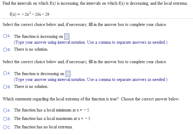 Solved Find the intervals on which f(x) is increasing. the | Chegg.com