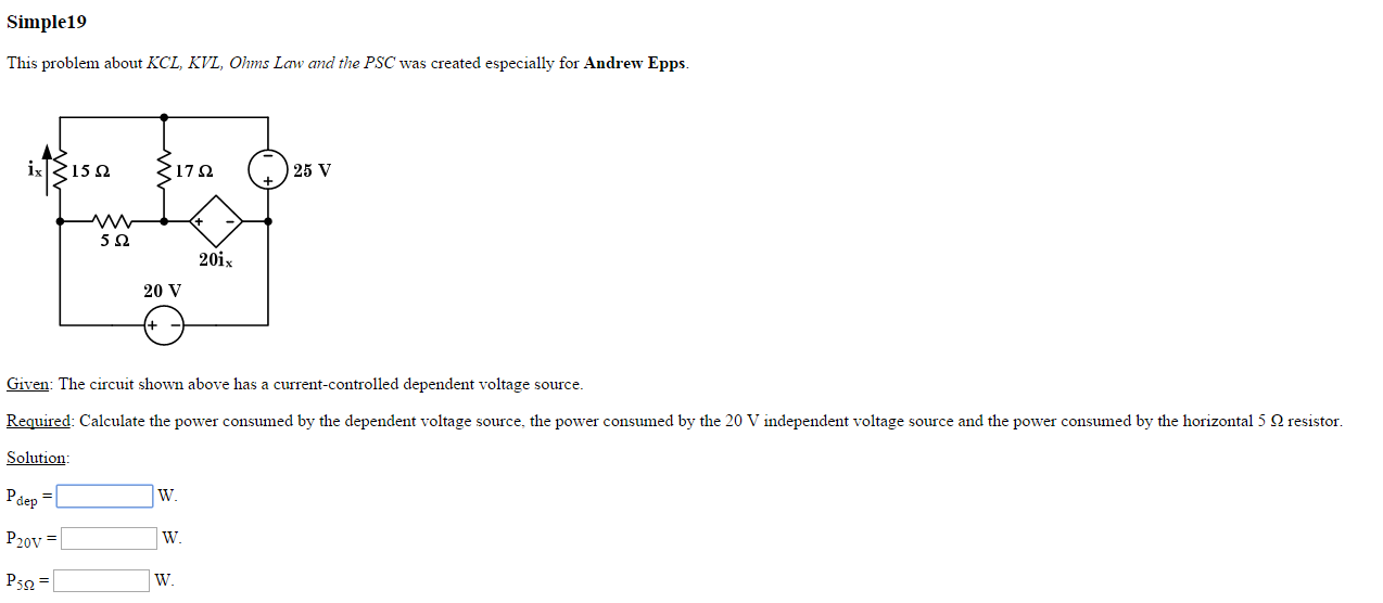 Solved Simple 19 This problem about KL, KVL, Ohms Law and | Chegg.com