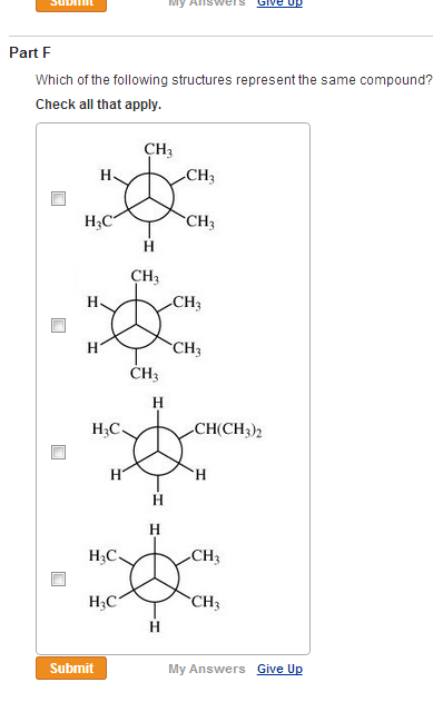 Solved Which of the following structures represent the same | Chegg.com