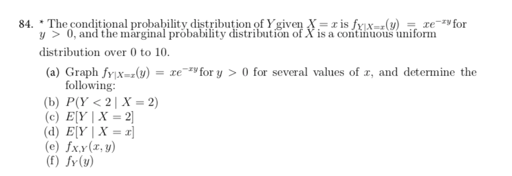 Solved The conditional probability distribution of | Chegg.com