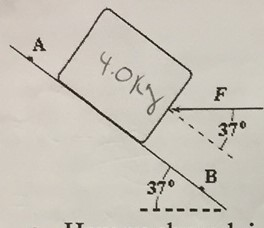 Solved A 4.0-kg block is lowered down a 37-degree incline a | Chegg.com