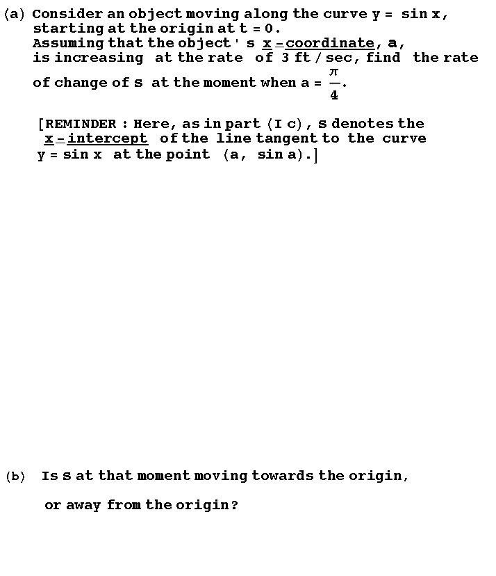 Solved Consider an object moving along the curve y = sin x, | Chegg.com