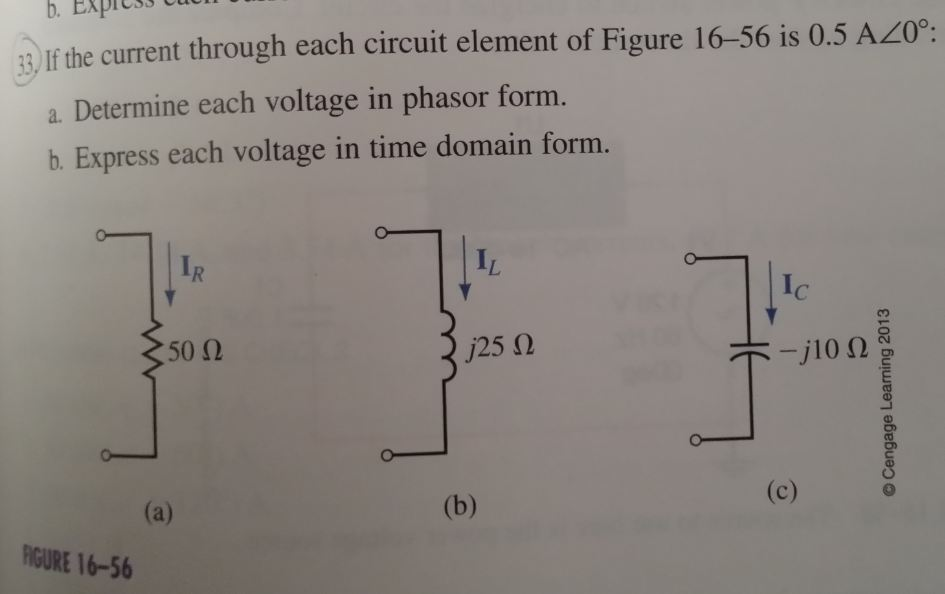 Solved Determine the impedance of each circuit element of | Chegg.com