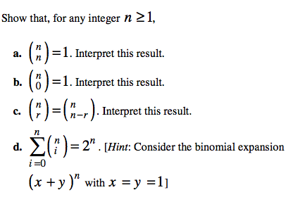 Solved Show that, for any integer n > 1, Interpret this | Chegg.com