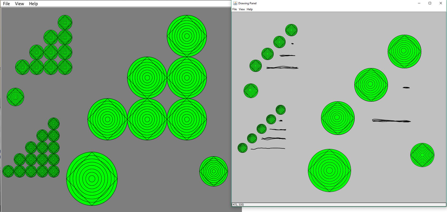 Solved JAVA (drawing panel) Assistance completing the stacks | Chegg.com
