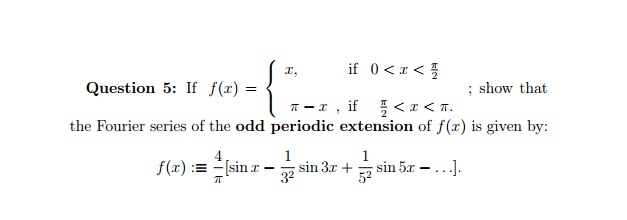 Solved If f(x) = {x, if 0