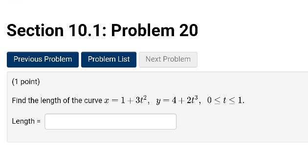 Solved Section 10.1: Problem 9 Previous Problem Problem List | Chegg.com