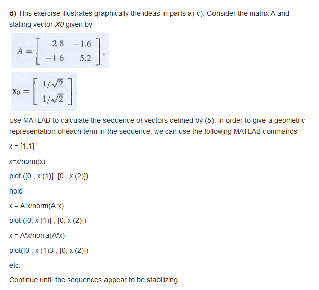 d) This exercise illustrates graphically the ideas in | Chegg.com