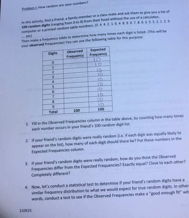 Solved In this activity, find a friend, a family member or a | Chegg.com