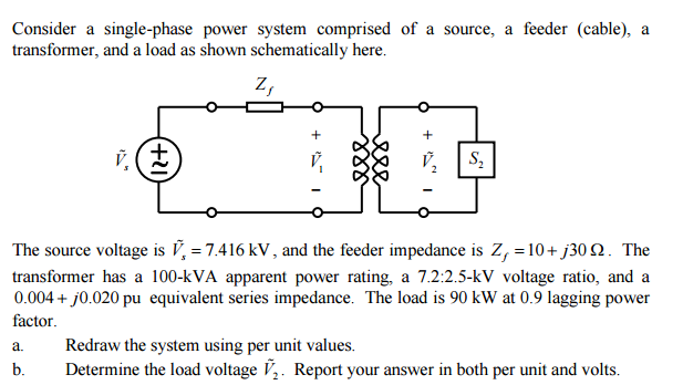 Solved Consider a single-phase power system comprised of a | Chegg.com