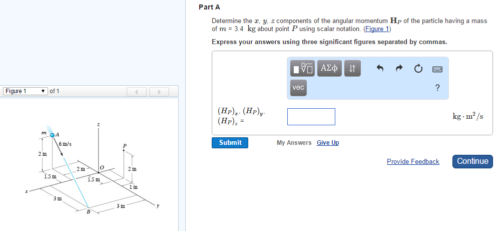 Solved Determine the x, y, z components of the angular | Chegg.com