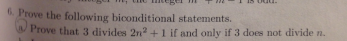Solved Prove the following biconditional statements. Prove | Chegg.com