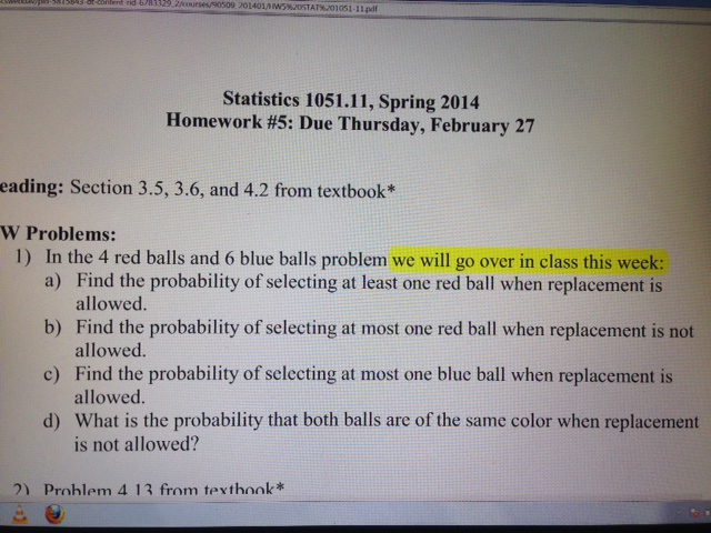 Solved In the 4 red balls and 6 blue balls problem we will | Chegg.com