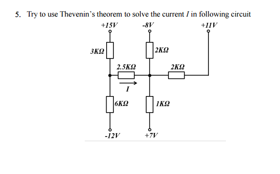 Solved Try to use Thevenin's theorem to solve the current I | Chegg.com