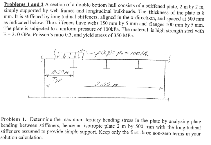 A section of a double bottom hull consists of a | Chegg.com
