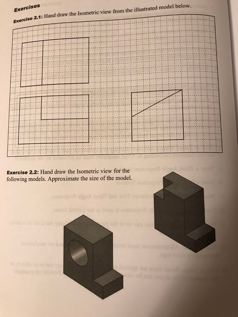 Solved Exercises Exercise 2.1: Hand draw the Isometric view | Chegg.com