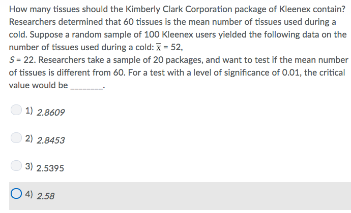 Solved How Many Tissues Should The Kimberly Clark Chegg solved-how-many-tissues-should-the-kimberly-clark-chegg