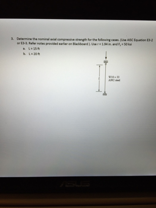Solved Determine the nominal axial compressive strength for | Chegg.com