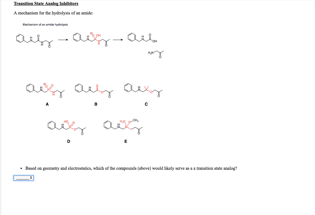 Solved Transition State Analog Inhibitors A mechanism for | Chegg.com