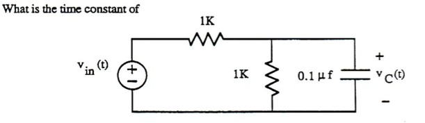 Solved What is the time constant of the RC circuit? What is | Chegg.com