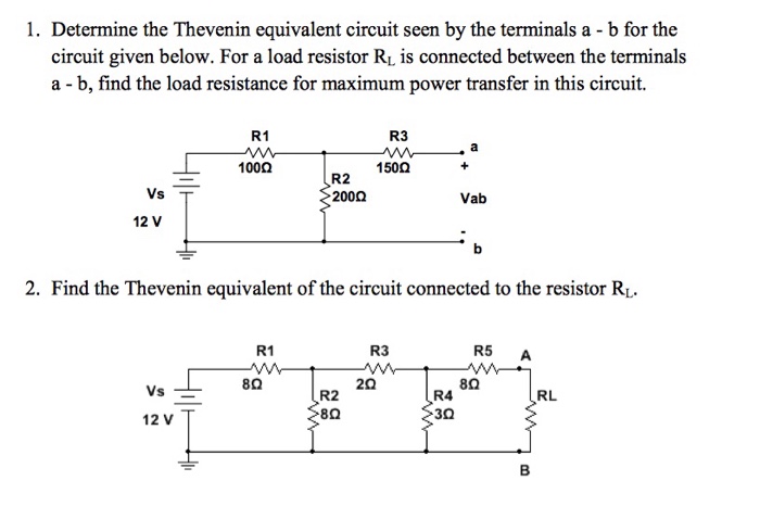 1. Determine the Thevenin equivalent circuit seen by | Chegg.com