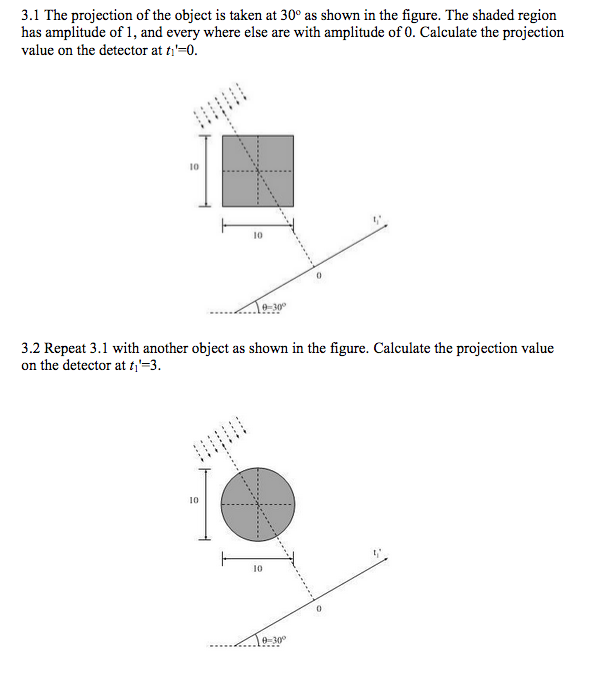 3.1 The projection of the object is taken at 30° as | Chegg.com