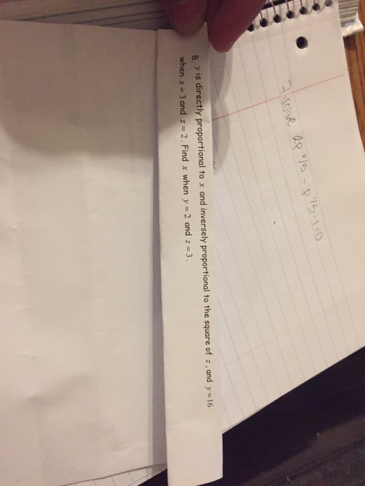 Solved y is directly proportional to x and inversely | Chegg.com