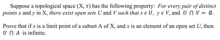 Solved Suppose a topological space (X, ?) has the following | Chegg.com
