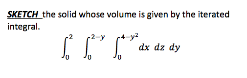 Solved SKETCH the solid whose volume is given by the | Chegg.com