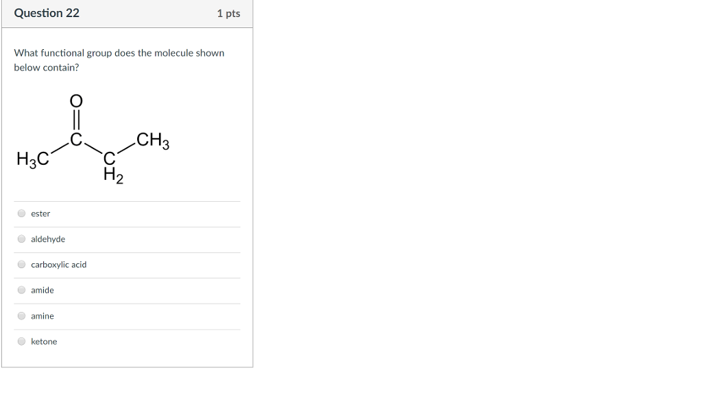 Solved What functional group does the molecule shown below | Chegg.com