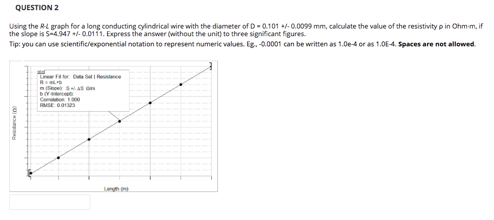 Solved QUESTION 1 Using the l-V graph for a resistor | Chegg.com