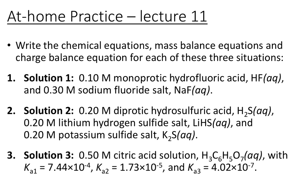 Solved At-home Practice - lecture 11 Write the chemical | Chegg.com